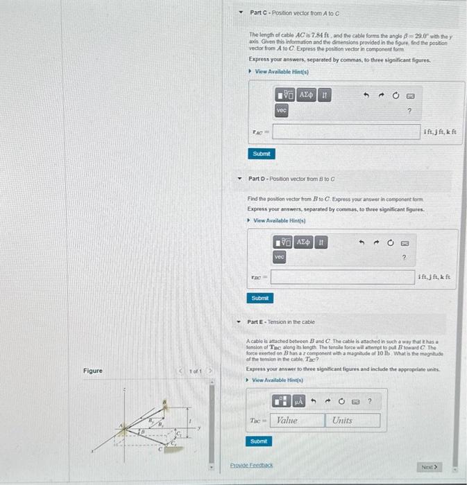 Solved Leaming Goal: To find a position vector between two | Chegg.com