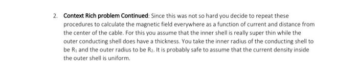 Solved Context Rich problem Continued: Since this was not so | Chegg.com
