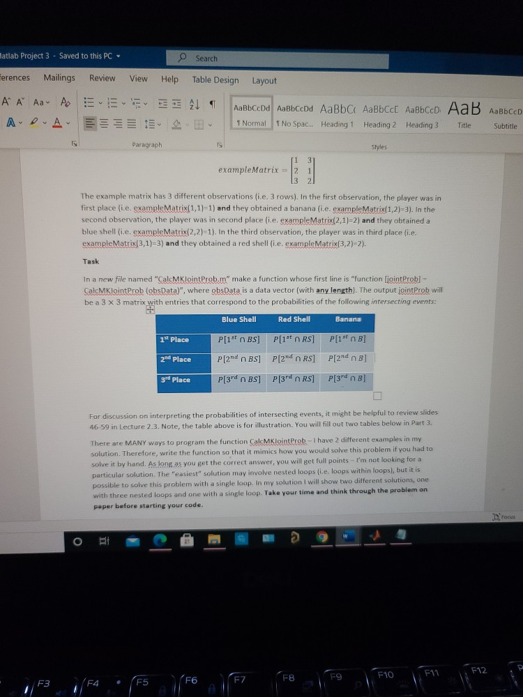 Matlab Project 3 - Saved to this PC Search References | Chegg.com