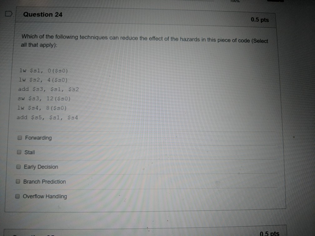 Solved Question 24 0.5 pts Which of the following techniques | Chegg.com