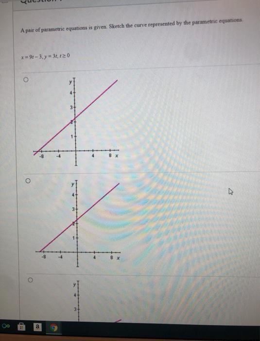 Solved A pair of parametric equations is given Sketch the | Chegg.com