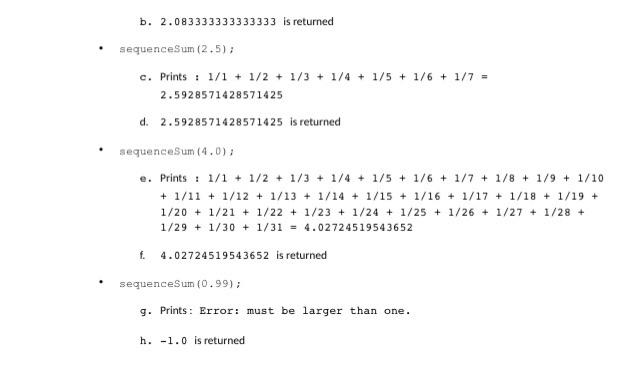 Solved Write a static method named sequence Sum (double x) | Chegg.com