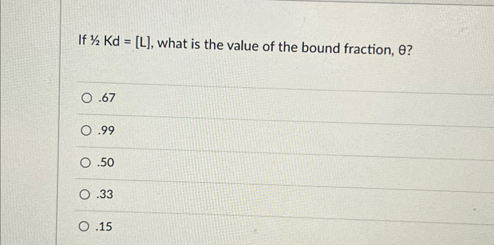 Solved If 12Kd=[L], ﻿what is the value of the bound | Chegg.com