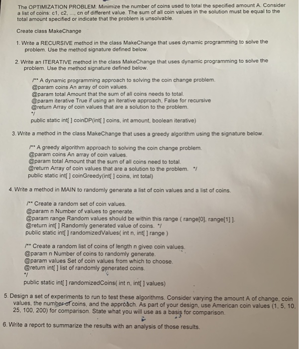 Solved The OPTIMIZATION PROBLEM: Minimize the number of | Chegg.com