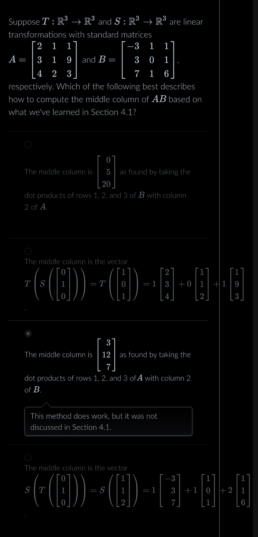 Solved Suppose T:R3→R3 ﻿and S:R3→R3 ﻿are linear | Chegg.com