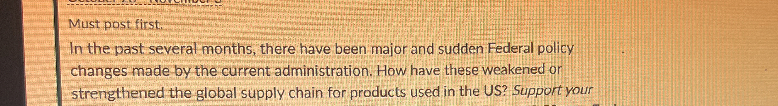 Solved Must post first.In the past several months, there | Chegg.com
