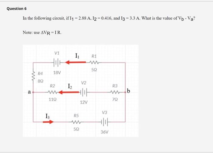 Solved In the following circuit, if I1=2.88 A,I2=0.416, and | Chegg.com