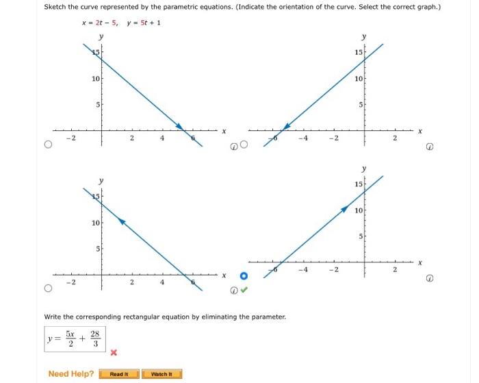 Solved Sketch the curve represented by the parametric | Chegg.com