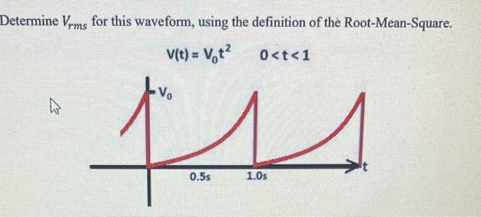 Solved Determine Vrms for this waveform, using the | Chegg.com