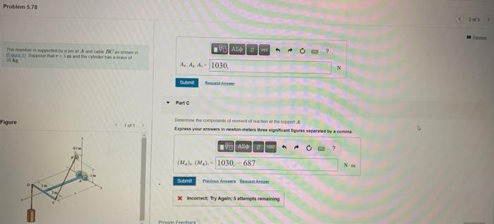 Solved Part A A incomest, T7y Again; 5 affempts remaining | Chegg.com