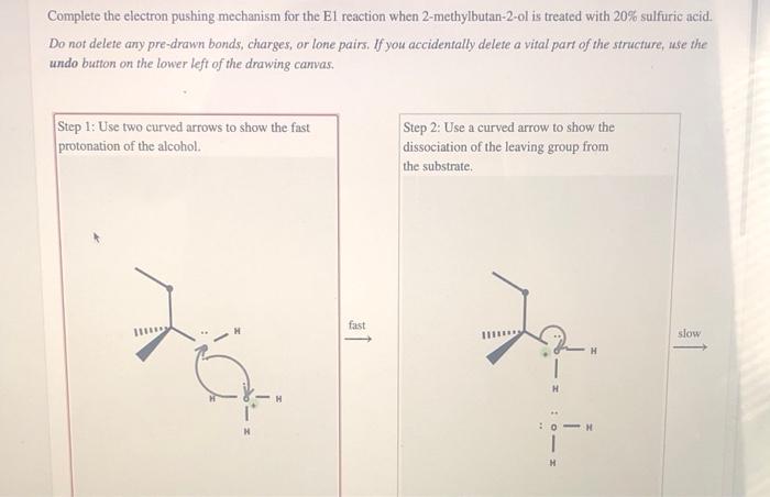 Solved Complete the electron pushing mechanism for the El | Chegg.com