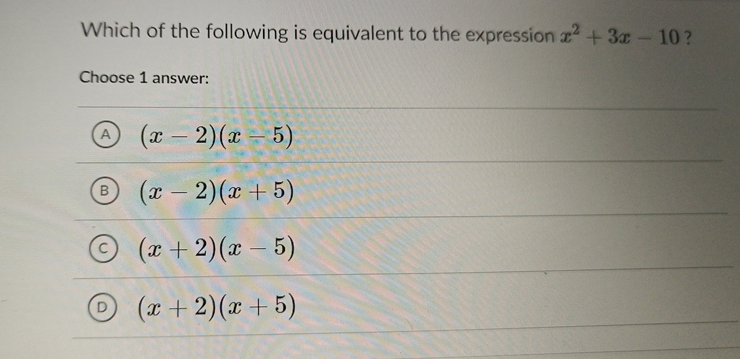 Solved Which of the following is equivalent to the | Chegg.com