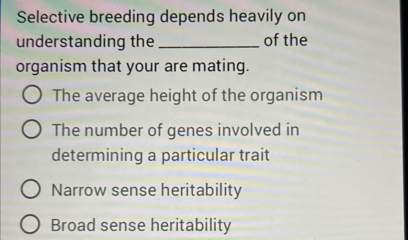 Solved Selective breeding depends heavily on understanding | Chegg.com