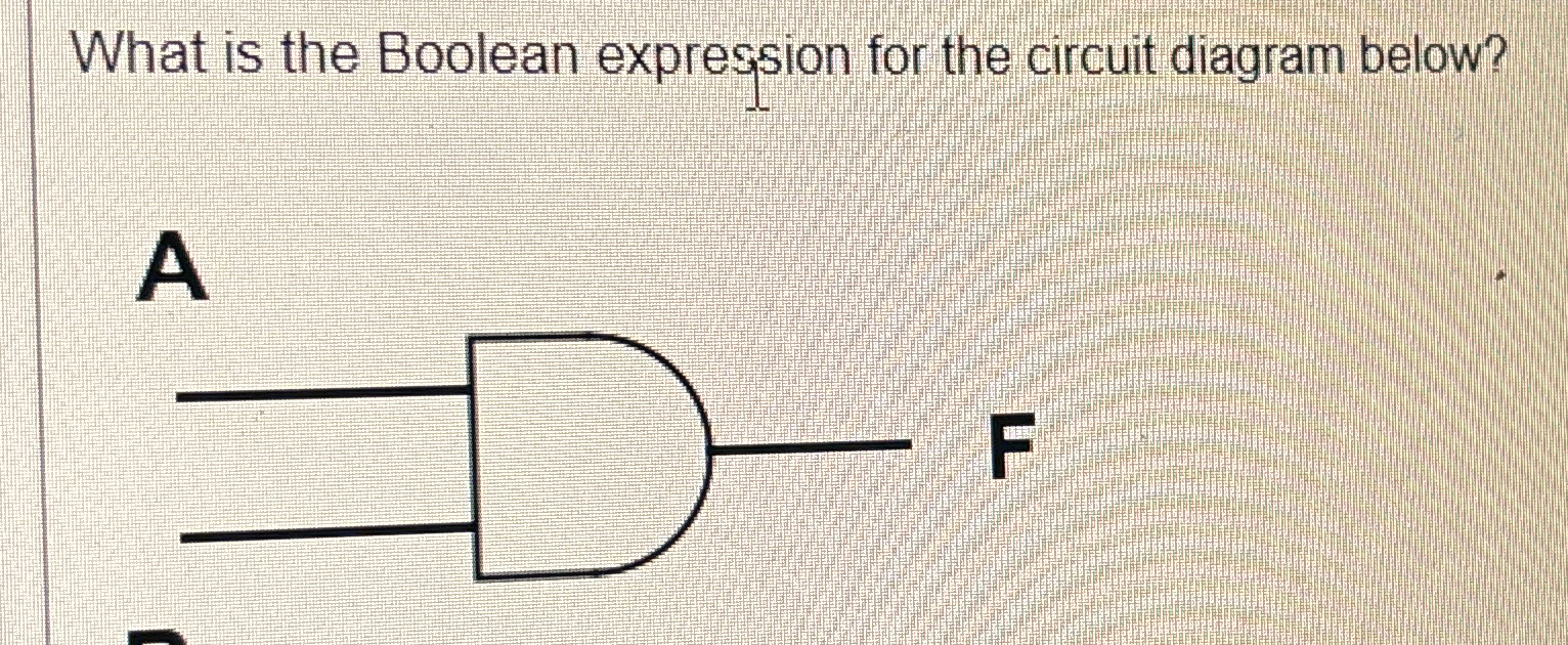 Solved What is the Boolean expression for the circuit | Chegg.com