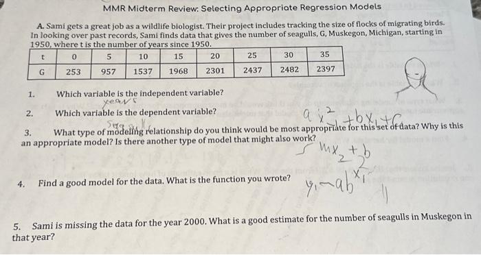 Solved Mmr Midterm Review Selecting Appropriate Regression
