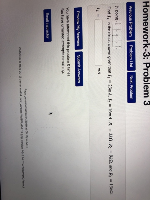 Solved Homework 3 Problem 3 Previous Problem Problem List 9705