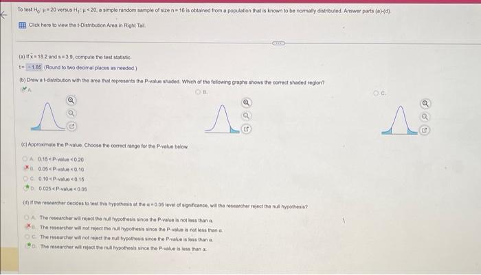 Solved To test H0i=20 versus H1:μ