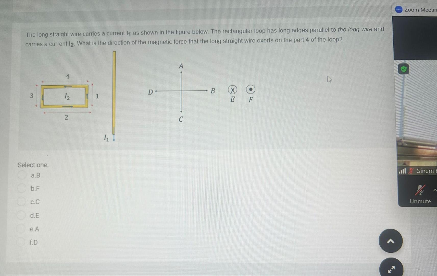 Solved The long straight wire carries a current l1 as shown | Chegg.com