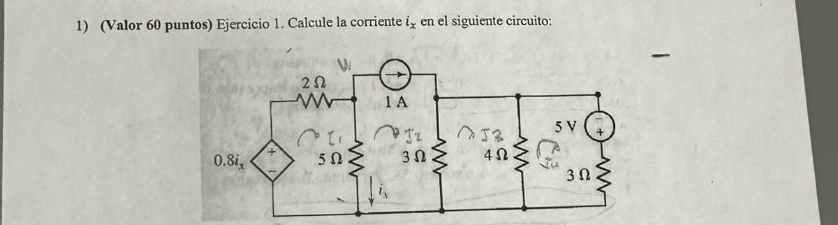 Solved Calcule la corriente i_(x) ﻿en el siguiente circuito: | Chegg.com