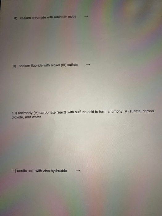 Solved SUPPLEMENTAL EXPERIMENT - NET IONIC EQUATIONS Name: | Chegg.com