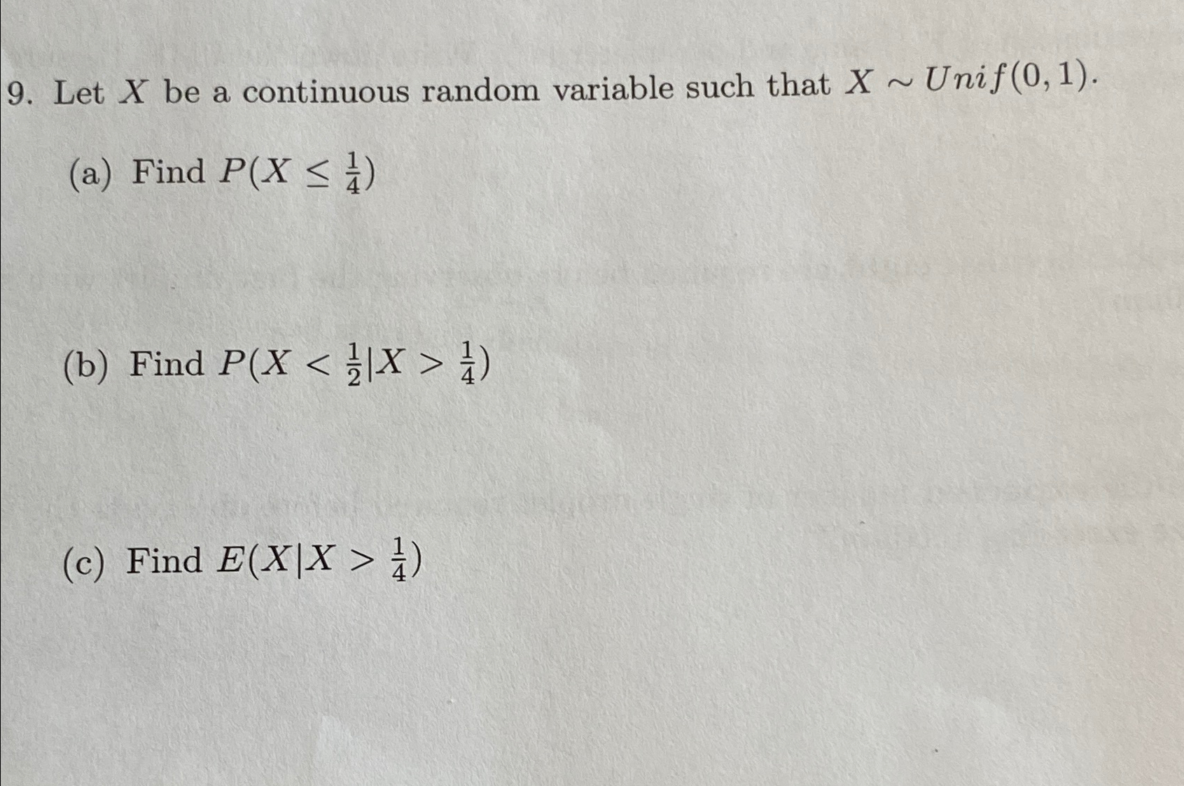 Solved Let x ﻿be a continuous random variable such that | Chegg.com