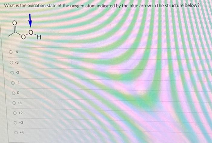 Solved What is the oxidation state of the oxygen atom | Chegg.com