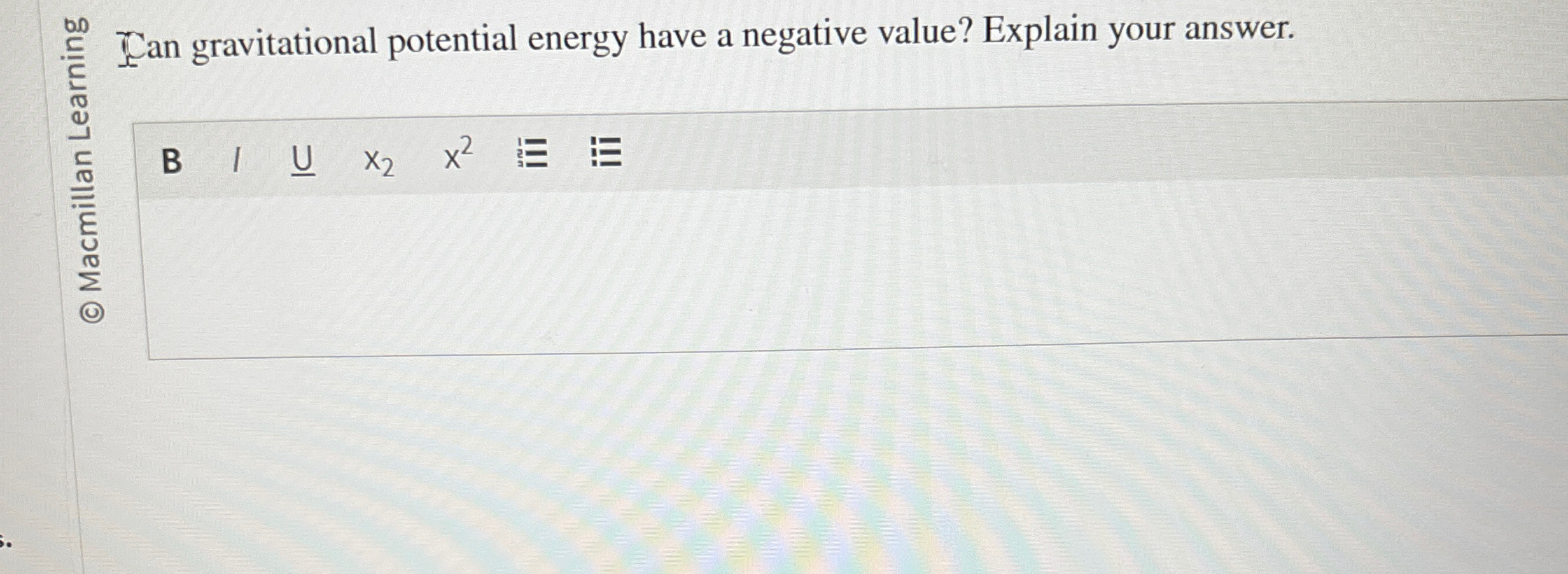 Solved Can gravitational potential energy have a negative | Chegg.com