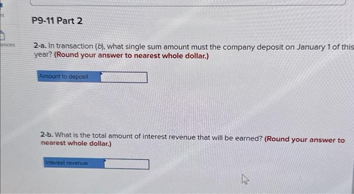 Solved P9.11 (Algo) Computing Present Values L09-7, 9-8 [The | Chegg.com