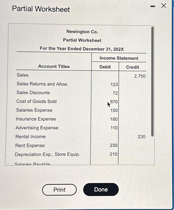 Solved Prepare a formal income statement from the following | Chegg.com