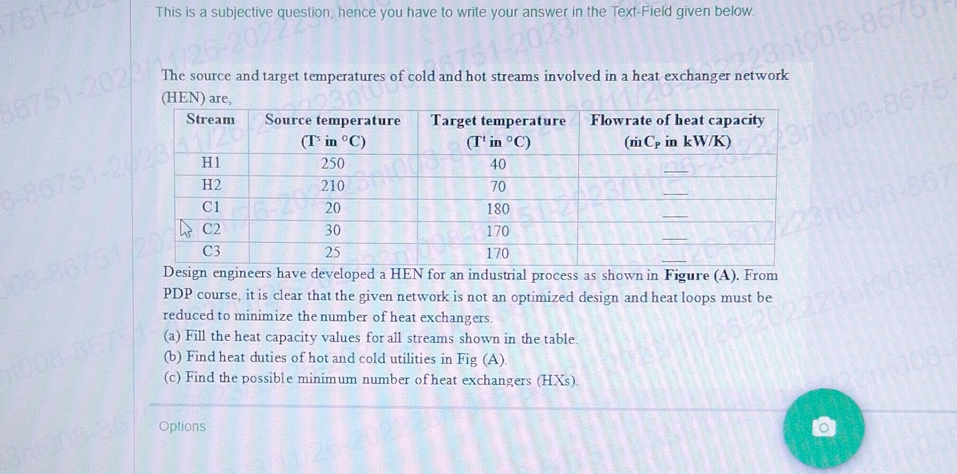 Solved The source and target temperatures of cold and hot | Chegg.com
