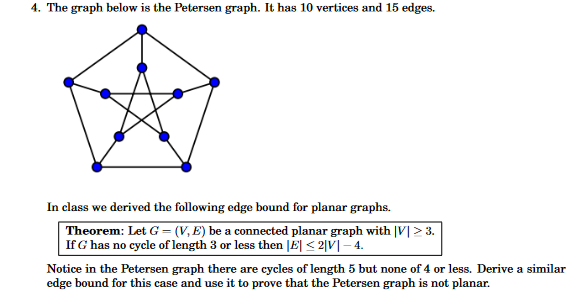 Solved The graph below is the Petersen graph. It has 10 | Chegg.com