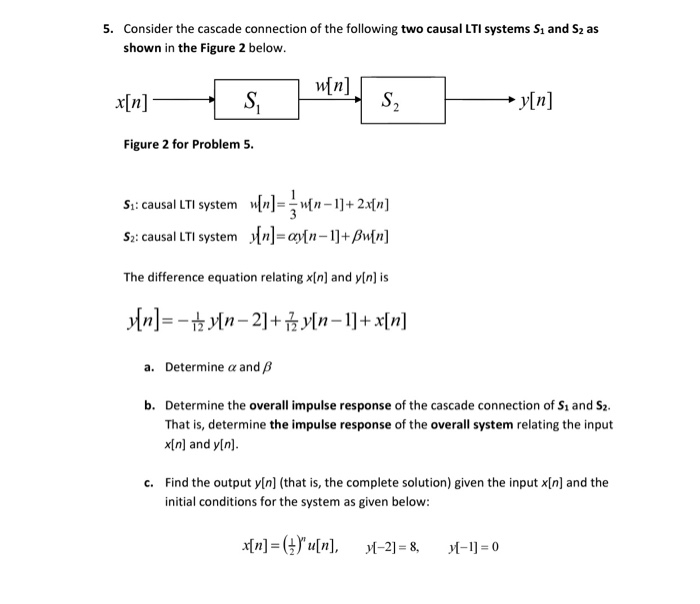 Solved Consider the cascade connection of the following two | Chegg.com Solved Consider the cascade connection of the following two | Chegg.com