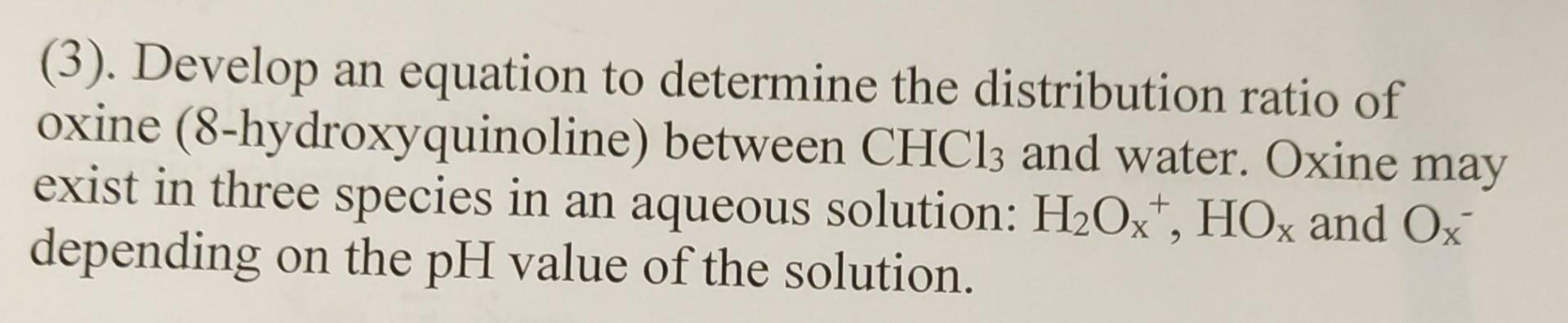 Solved (3). Develop an equation to determine the | Chegg.com