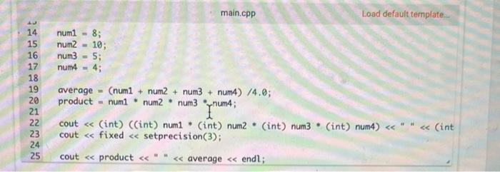 [Solved]: Part 1 Given 4 integers, output theit product and