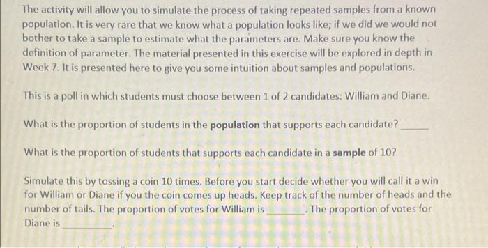 Solved a The activity will allow you to simulate the process | Chegg.com