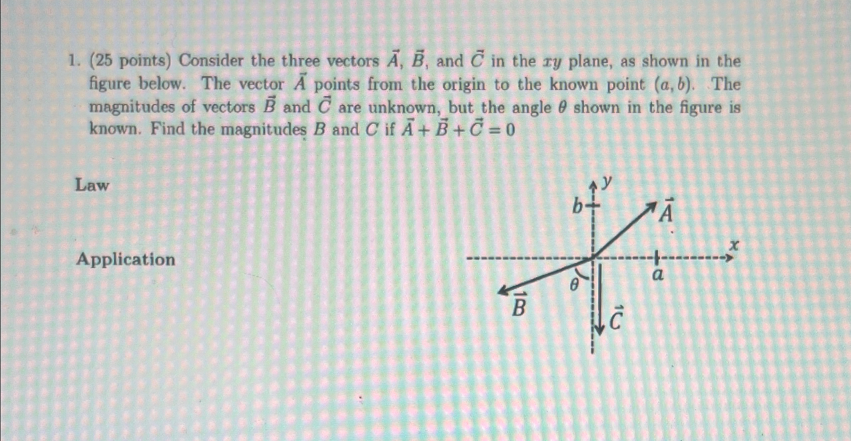 (25 ﻿points) ﻿Consider the three vectors | Chegg.com