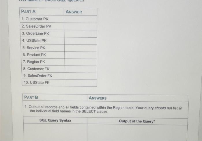 Solved 1. Output all records and all fields contained within | Chegg.com