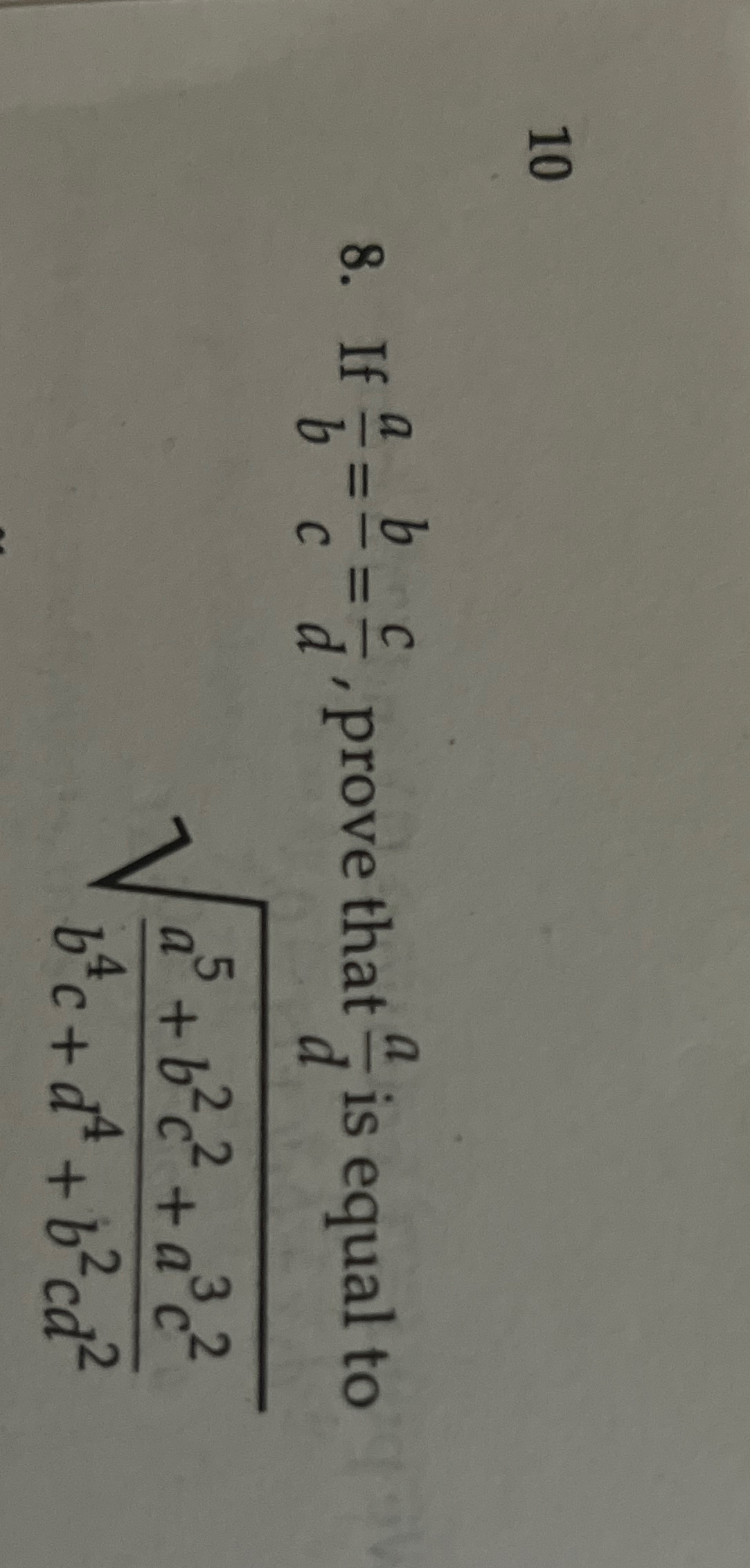 Solved by an EXPERT 108. ﻿If ab=bc=cd, ﻿prove that ad ﻿is equal | Chegg.com