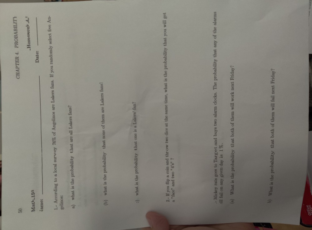 Solved CHAPTER 4. PROBABILI Use a tree-diagram to find the | Chegg.com