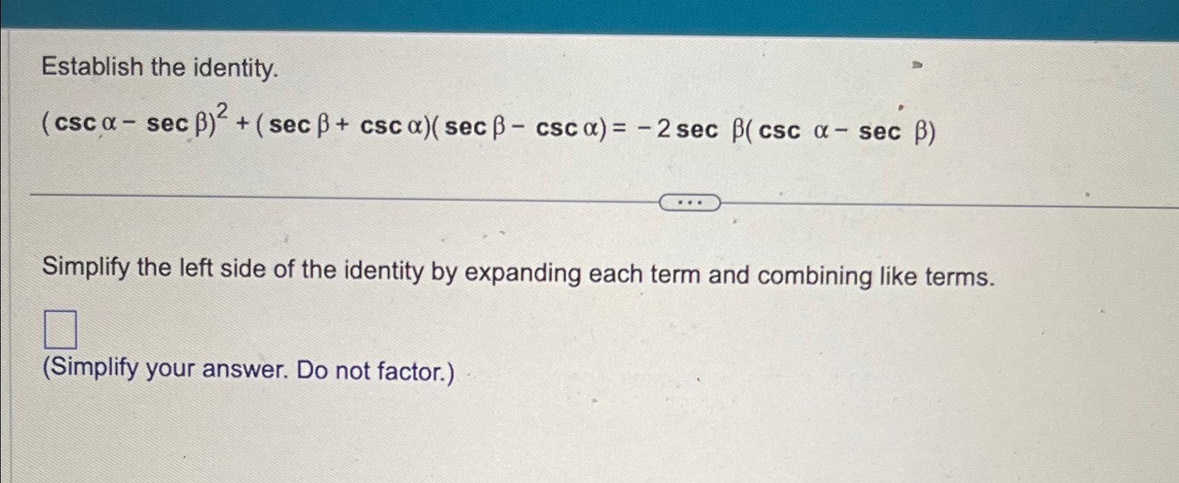 Solved Establish the | Chegg.com