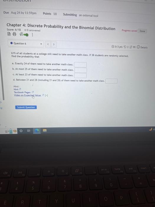 Solved Chapter 4: Discrete Probability and the Binomial | Chegg.com