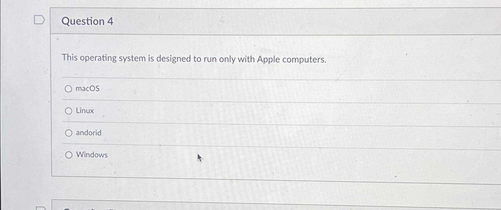 Solved Question 4This operating system is designed to run | Chegg.com