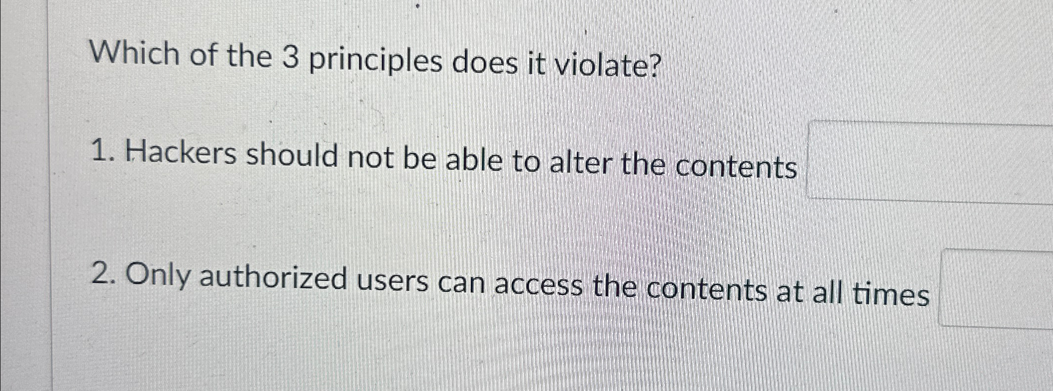 Solved Which of the 3 ﻿principles does it violate?Hackers | Chegg.com