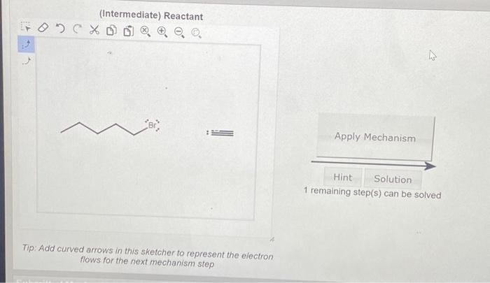 Solved ODCX (Intermediate) Reactant Br Tip: Add curved | Chegg.com