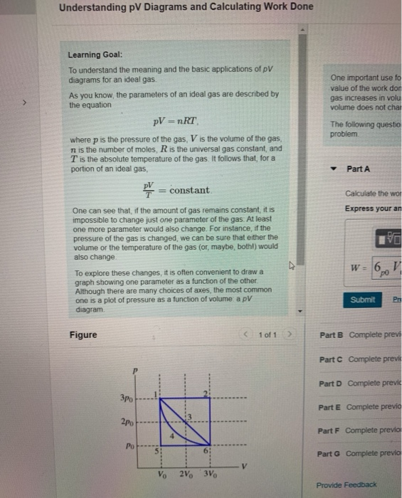 Solved One important use for pV diagrams is in calculating | Chegg.com