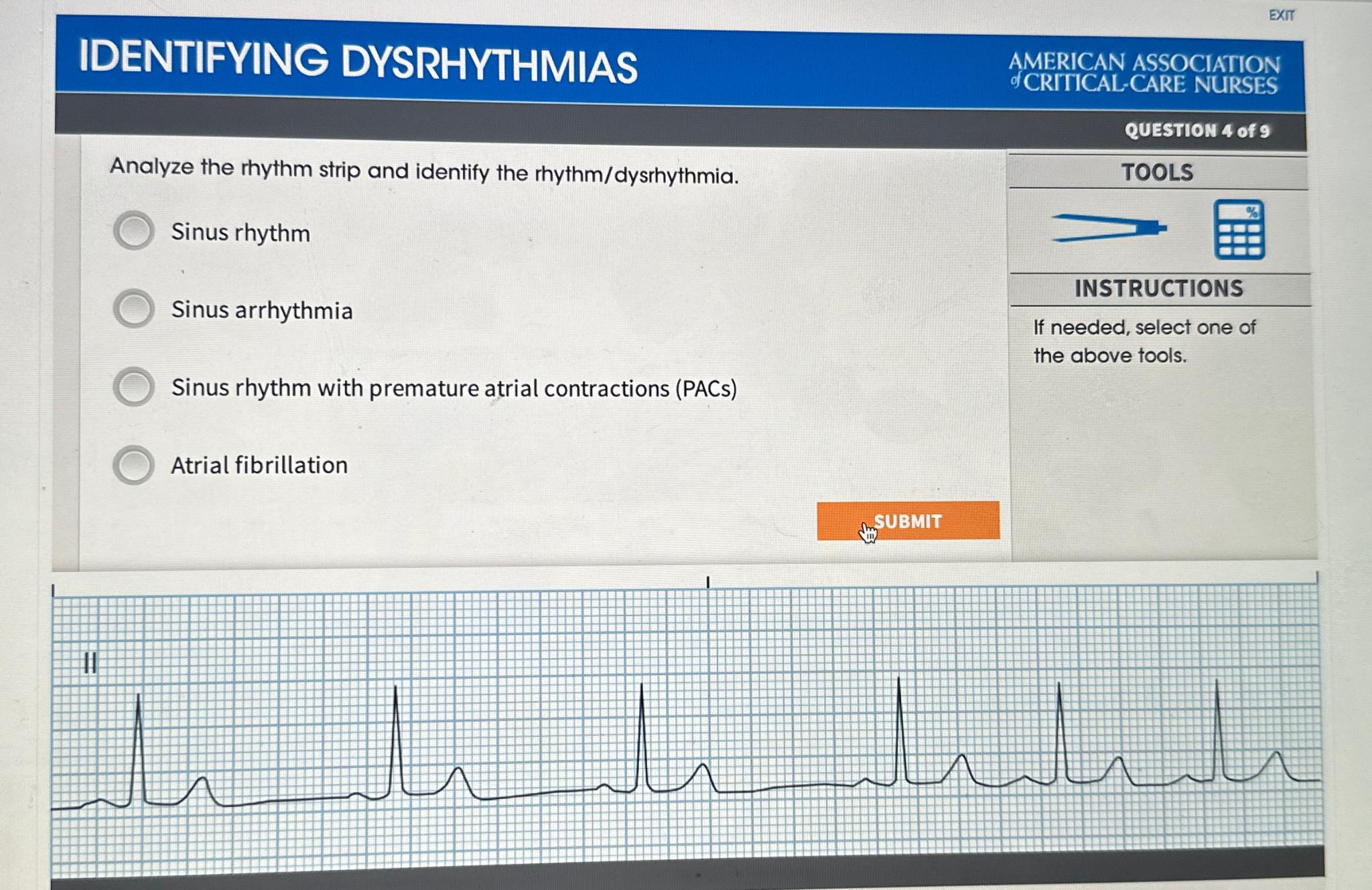 Solved IDENTIFYING DYSRHYTHMIASAMERICAN ASSOCIATIONof | Chegg.com