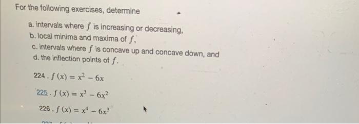 Solved For the following exercises, analyze the graphs of | Chegg.com