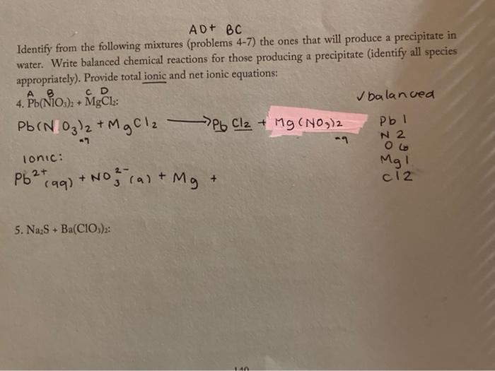 Solved AD+ BC Identify from the following mixtures (problems | Chegg.com