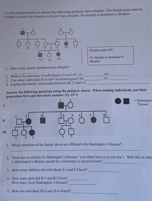 Solved Use the pedigree below to answer the following | Chegg.com