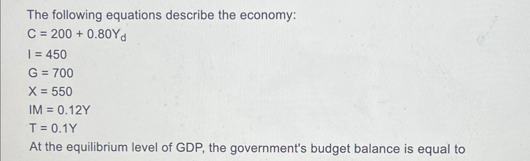 Solved The following equations describe the | Chegg.com